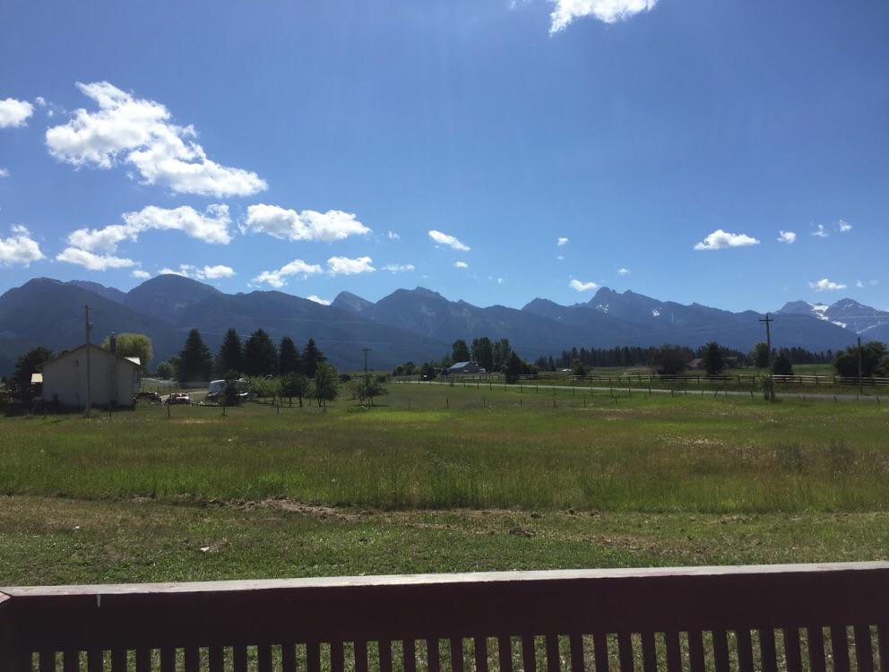 The beautiful backyard view from my aunts home in Ronan, Montana. | Scrolller