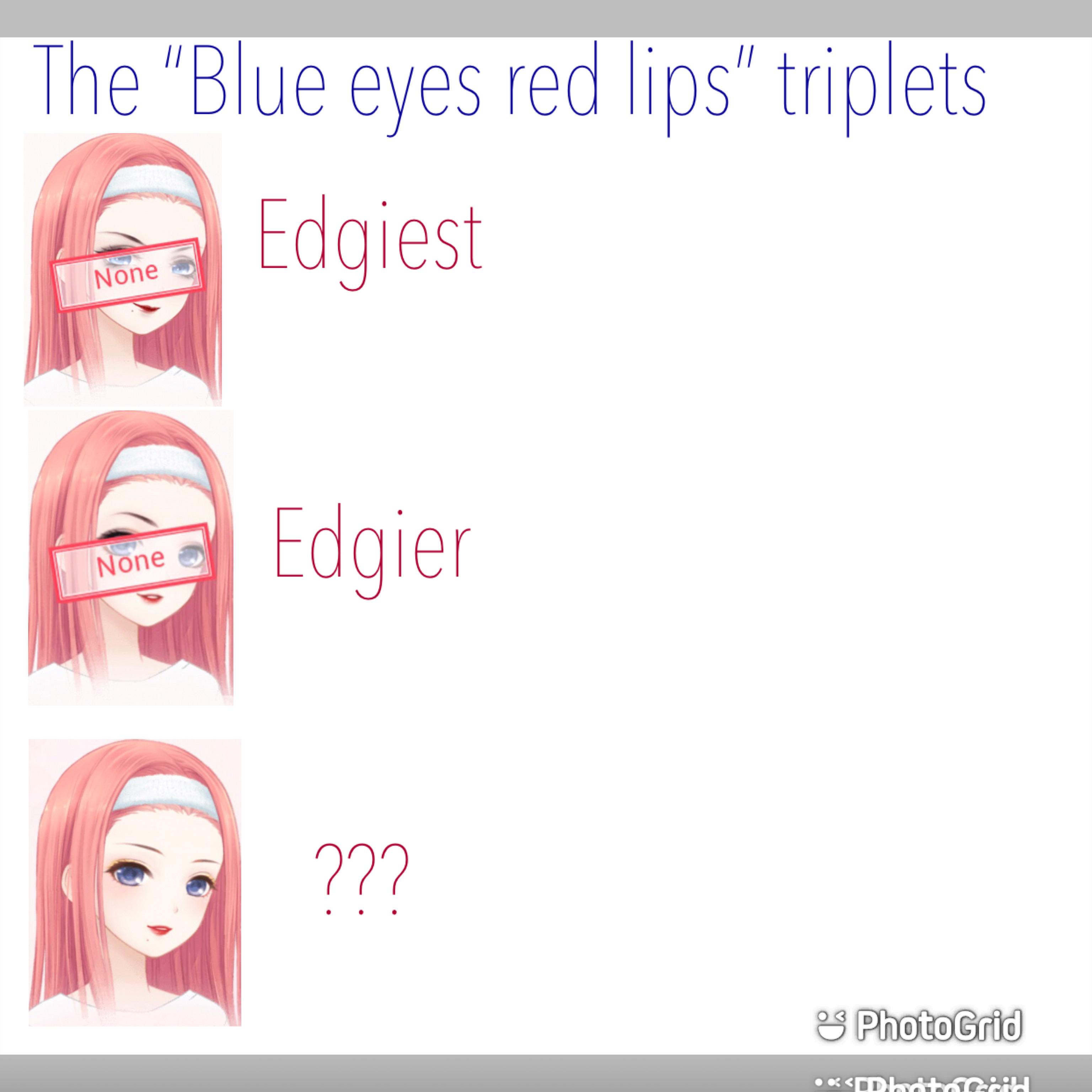 The “Blue Eyes Red Lips” Triplets | Scrolller
