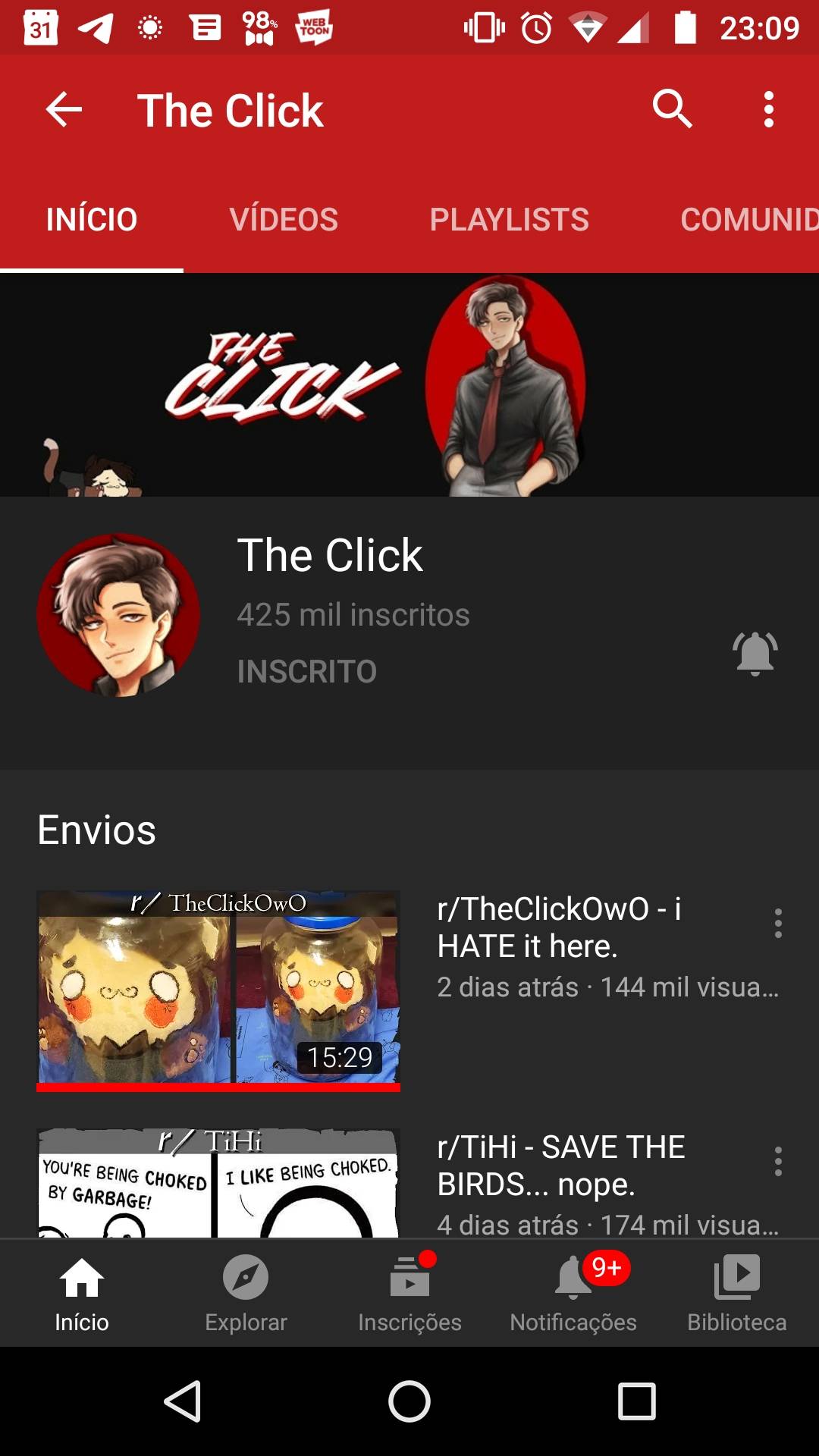 The Click's new avatar and pfp look like if the Click and Oz Media had a son. | Scrolller
