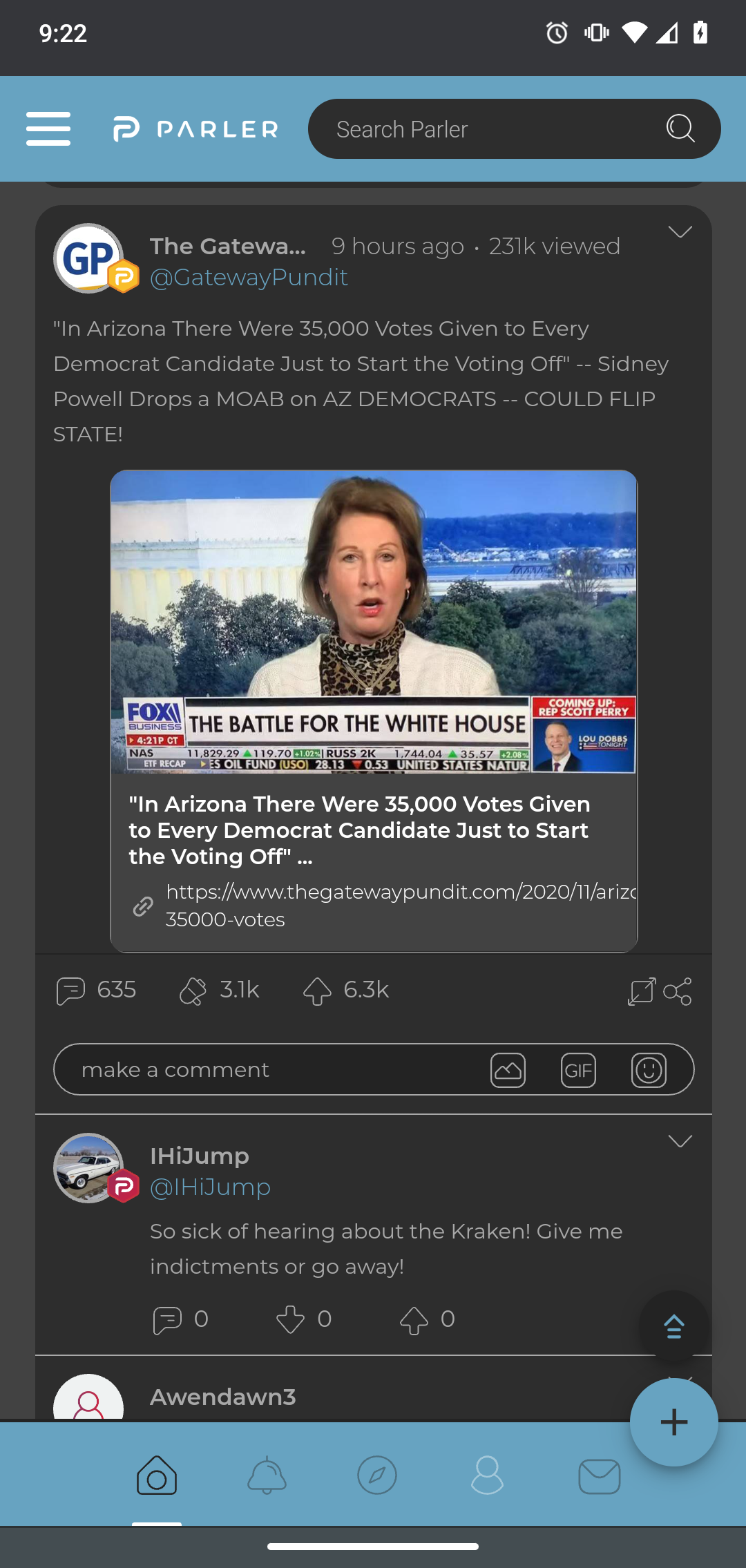 The crazy Kraken lady is even too crazy for the lunatics on Parler | Scrolller