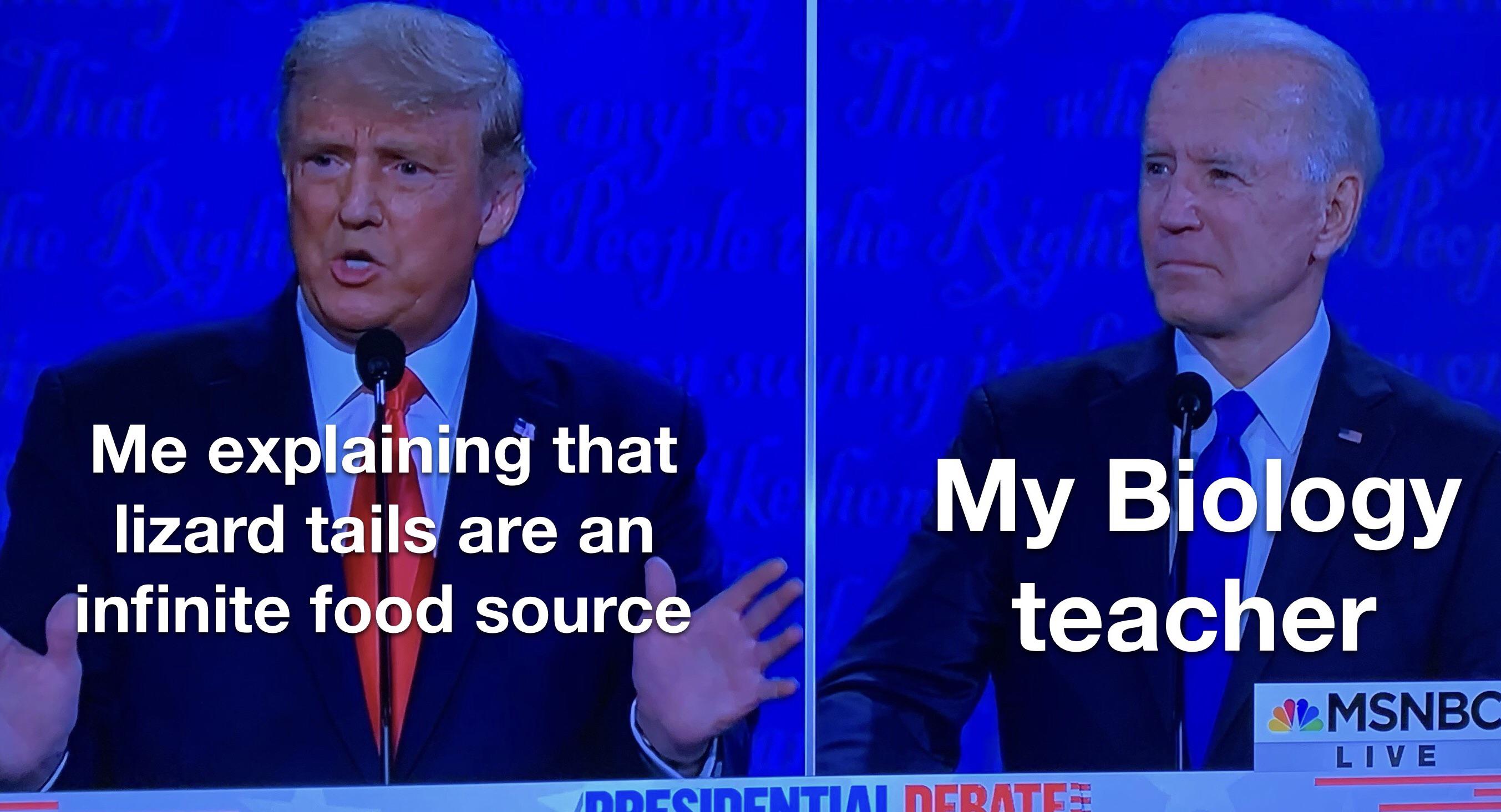 The debate contains some untapped meme formats. | Scrolller