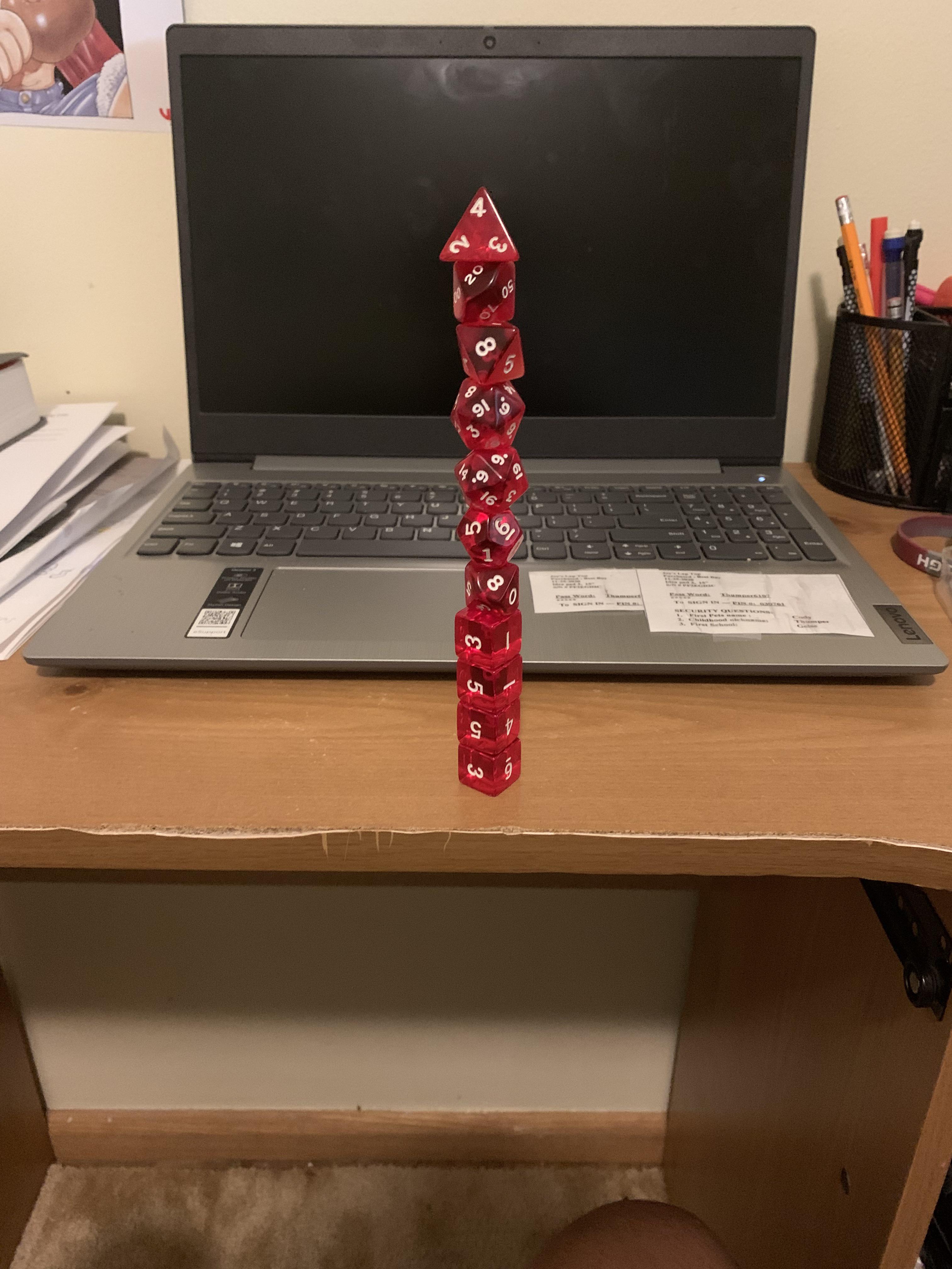 The dice tower. This took too much time and focus to construct | Scrolller