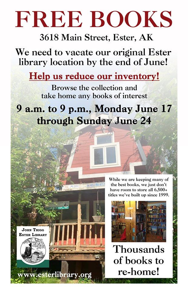 The Ester Library needs to move and is giving away books! | Scrolller