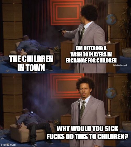 The Fighter can now dual wield his favorite greataxe and my druid became a dhampir. | Scrolller