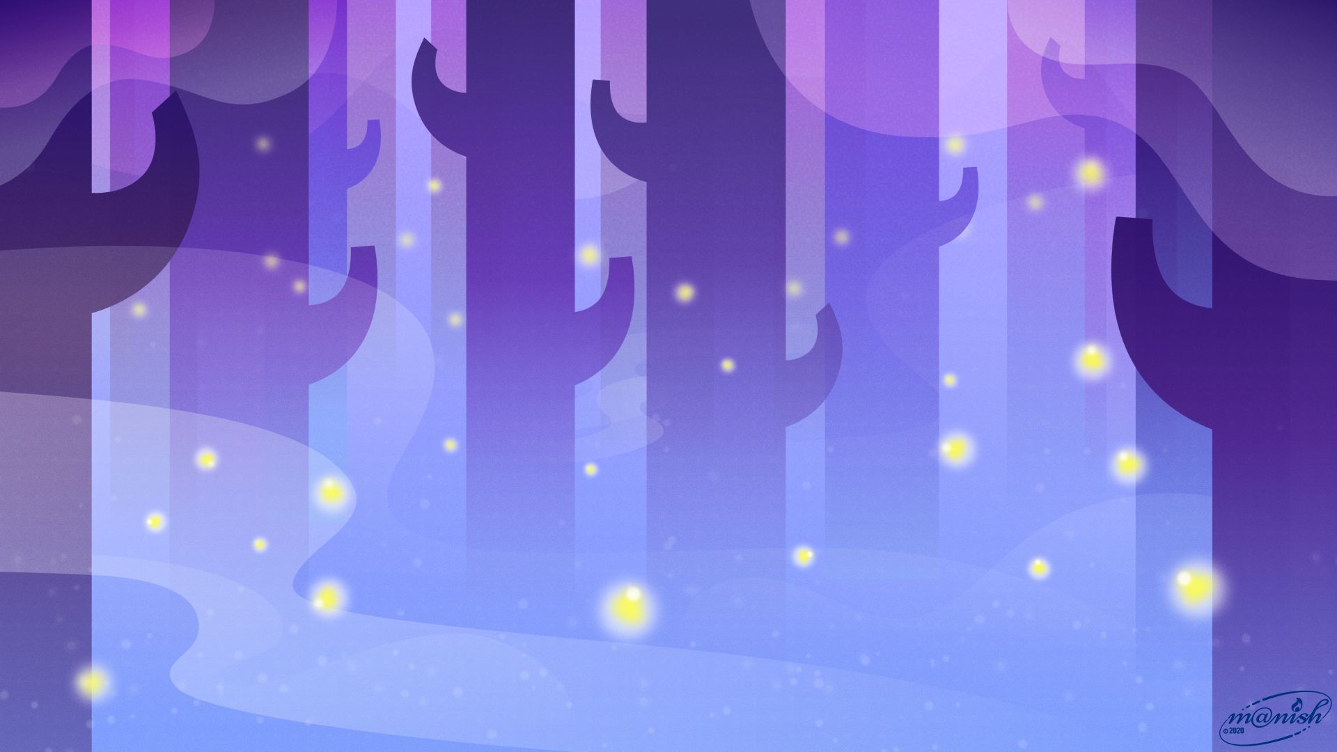 The Fireflies (made entirely in INKSCAPE💖) | Scrolller