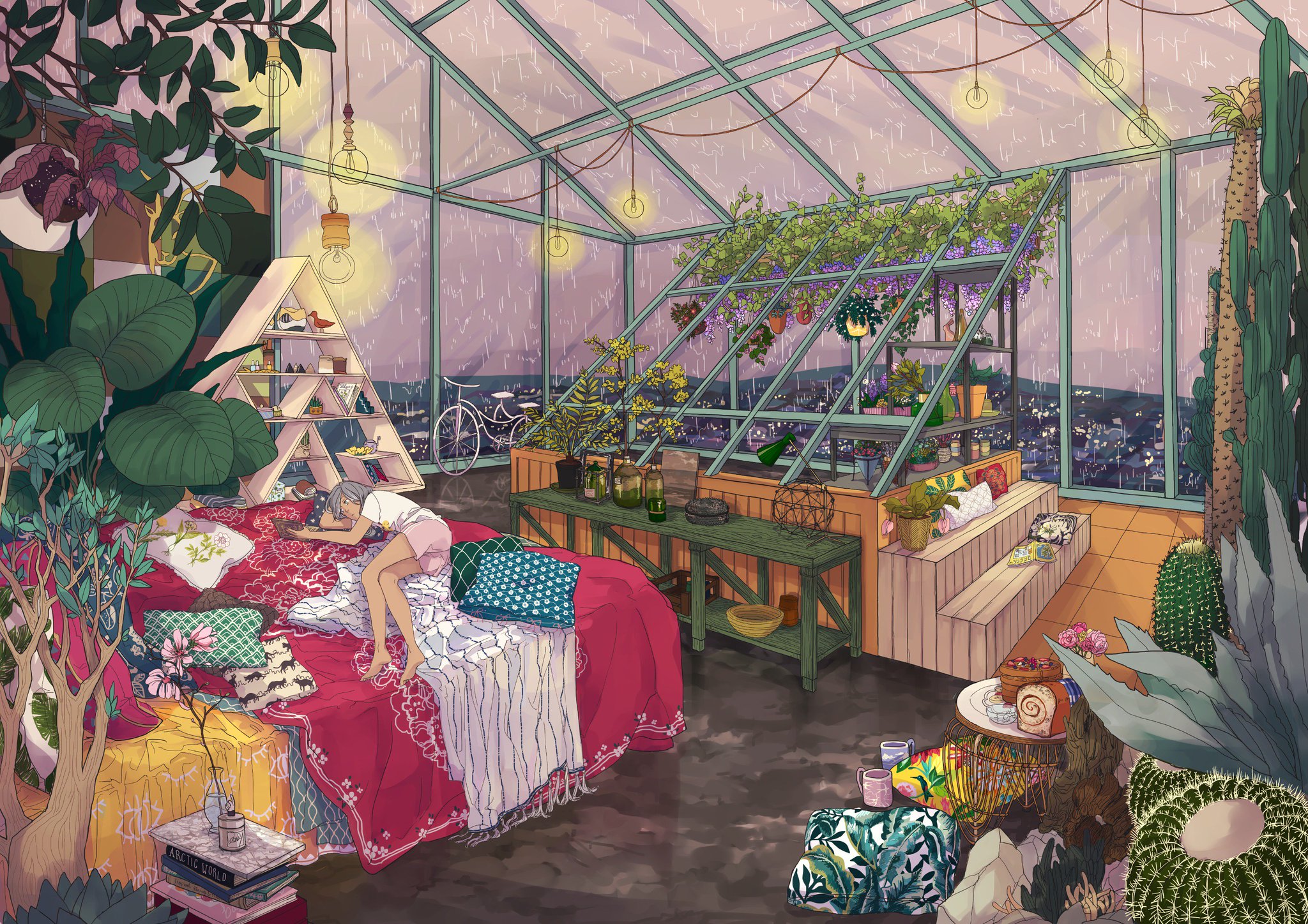 The Glass Greenhouse, Mochipanko, digital, 2016 | Scrolller