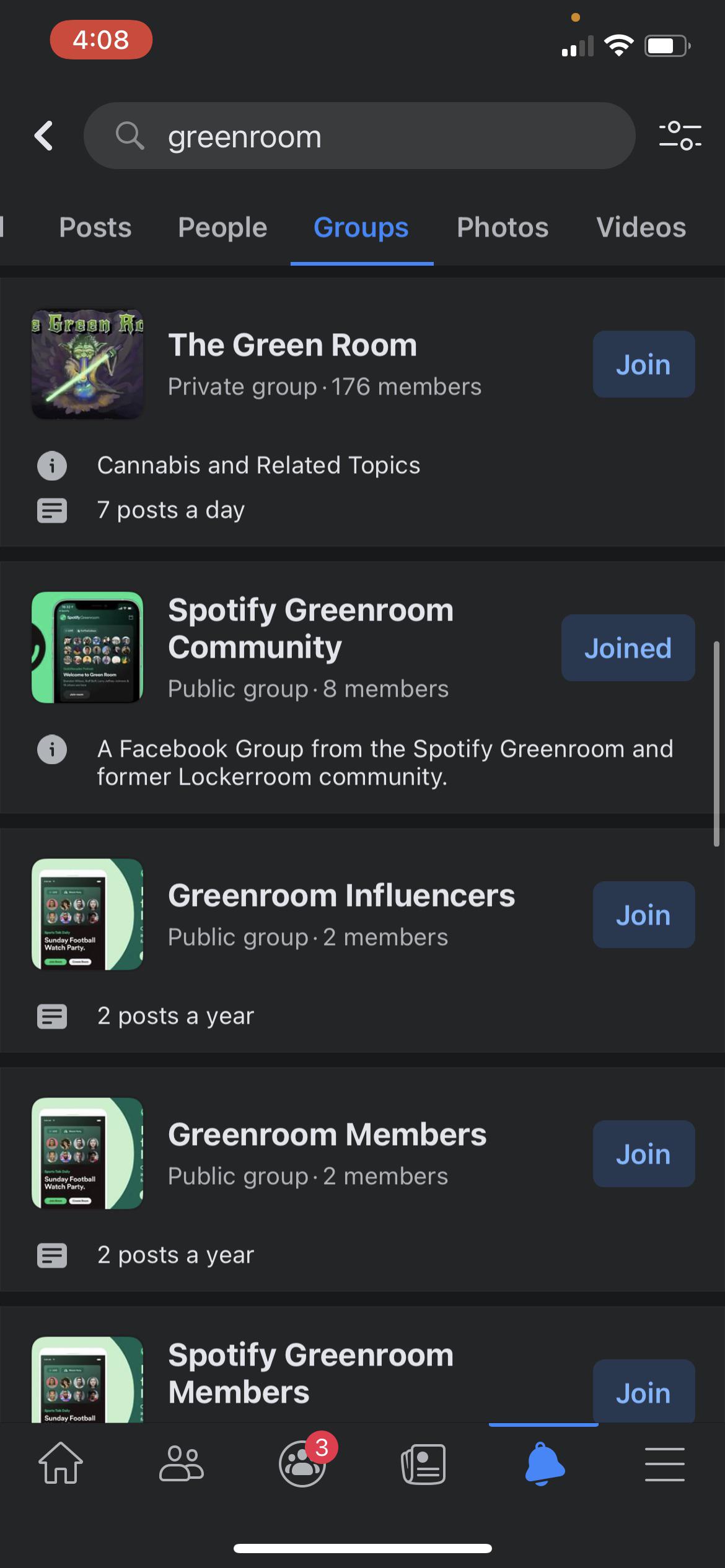 The Greenroom land grab on Facebook groups | Scrolller