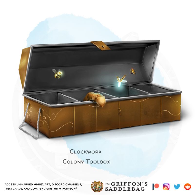 {The Griffon's Saddlebag} Clockwork Colony Toolbox | Wondrous item | Scrolller