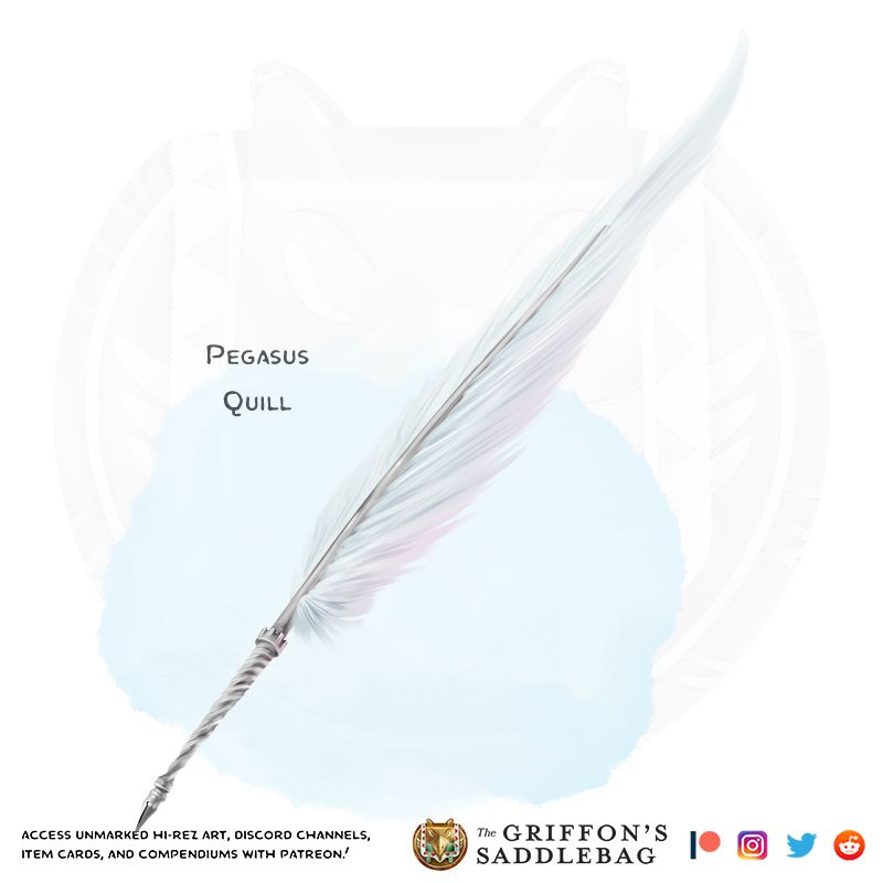 {The Griffon's Saddlebag} Pegasus Quill | Wondrous item | Scrolller