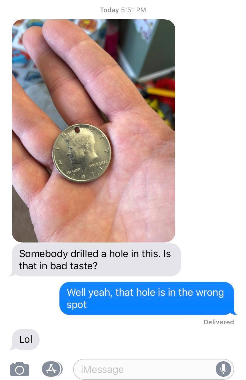 The hole is in the wrong spot. | Scrolller