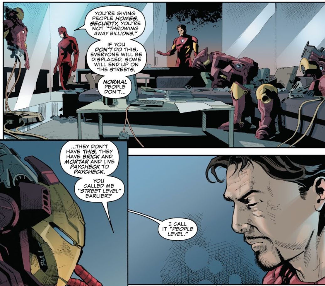 The interactions are great, I'm excited to see how Iron Man and Daredevil's relationship ...