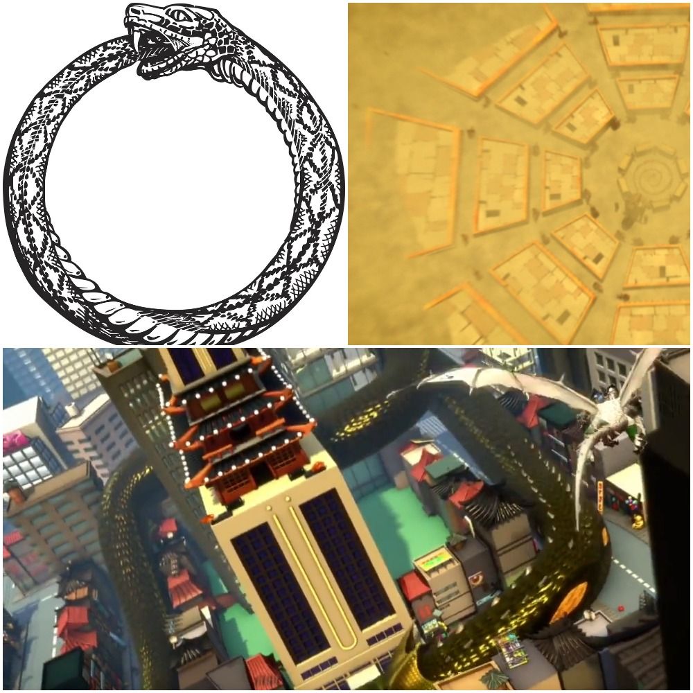 The lost city of Ouroboros; ouroboros is an ancient symbol depicting a serpent or dragon eating ...