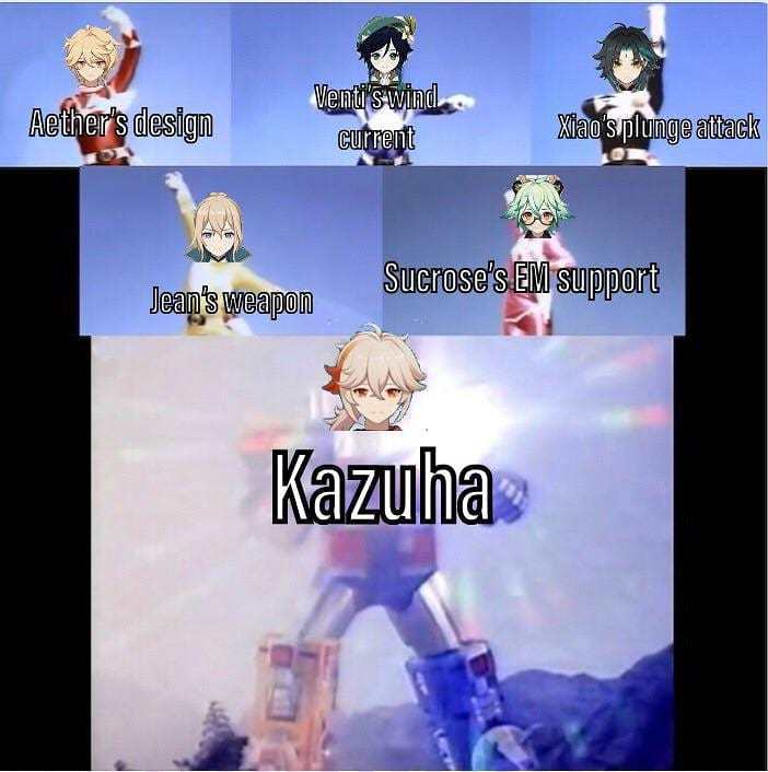 The many roles Kazuha fills | Scrolller