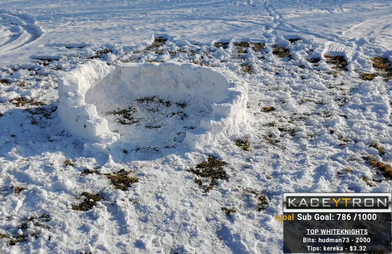 The never finished igloo from Kaceytron | Scrolller