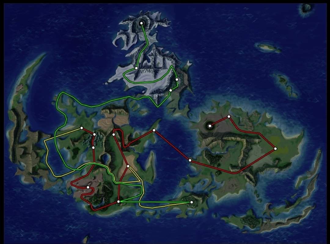 The original 3 disc journey mapped out | Scrolller