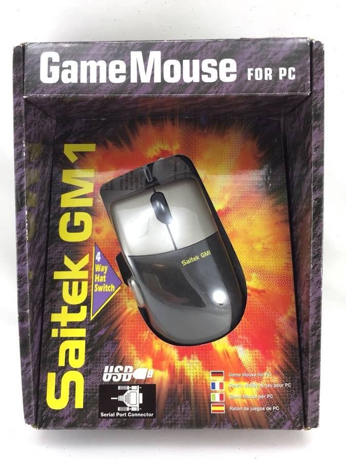 The packaging of the Saitek GM1 gaming mouse | Scrolller