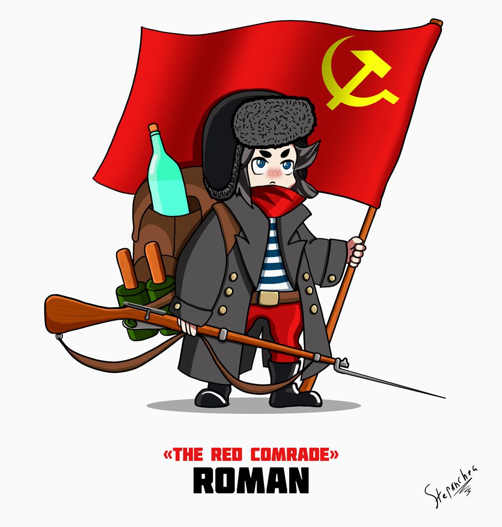 «The Red Comrade Roman» So, i've seen many char skins - so i decided to draw my own :) | Scrolller