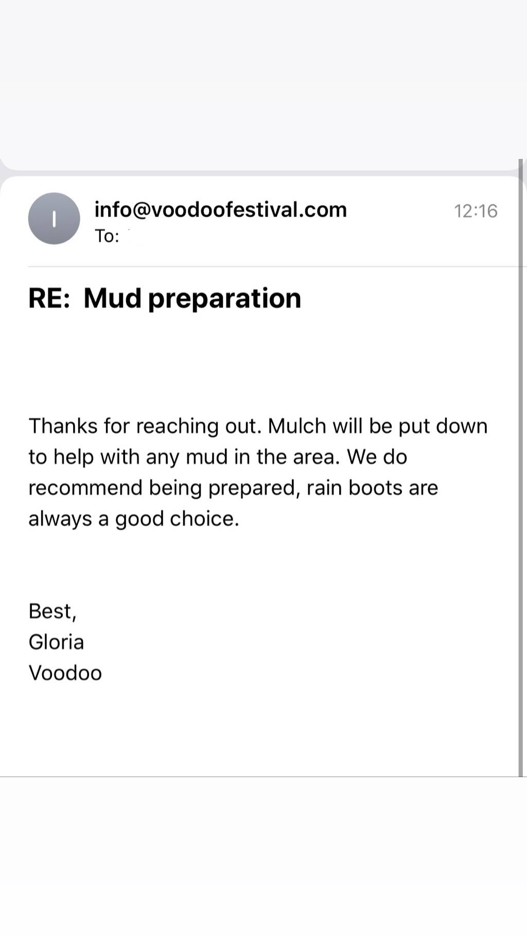 The response I got from voodoo about mud: | Scrolller