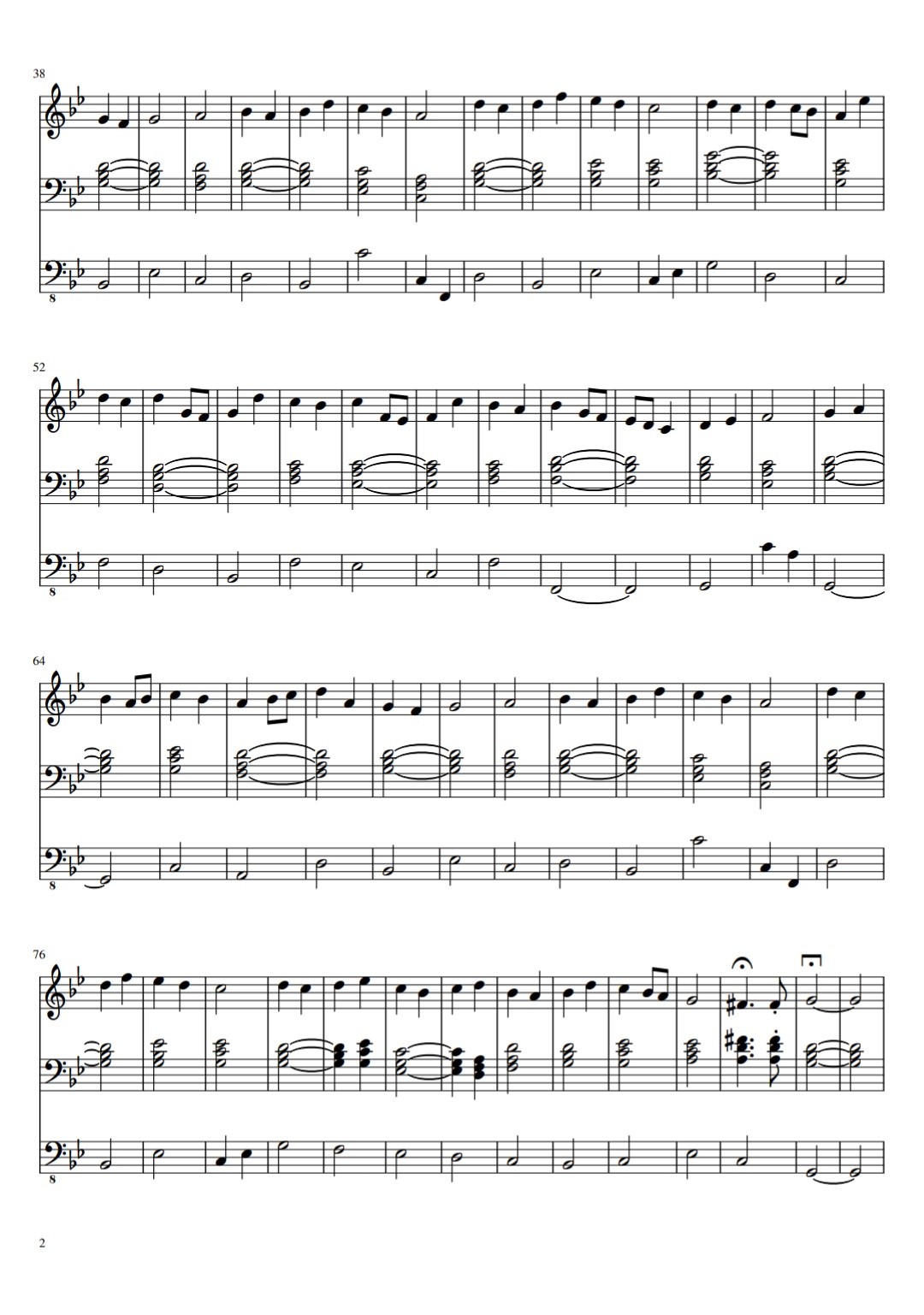 The second page of my first pipe organ composition... | Scrolller