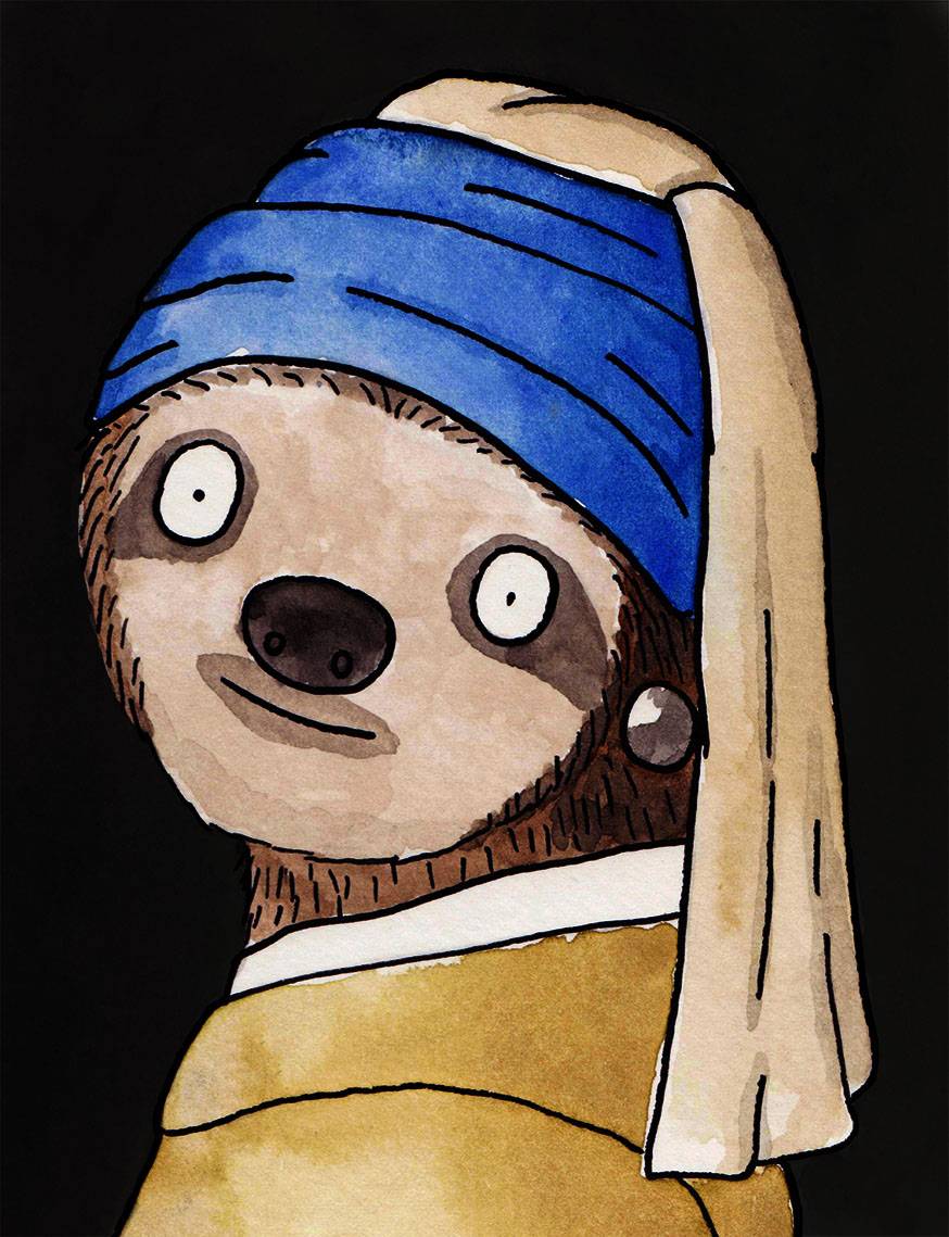 The Sloth with a Pearl Earring | Scrolller