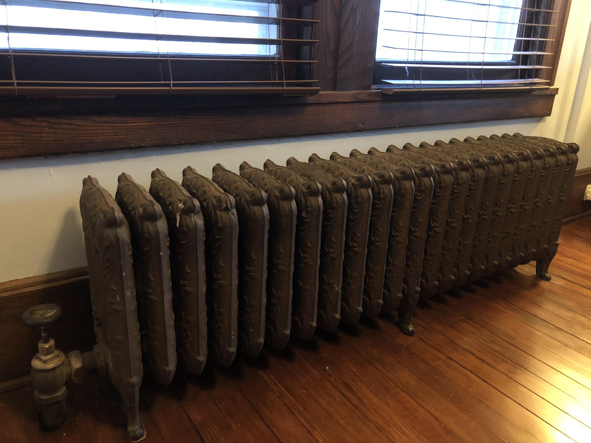 The Spanish Flu gave us huge ass radiators. Built to keep the house warm with windows open in ...