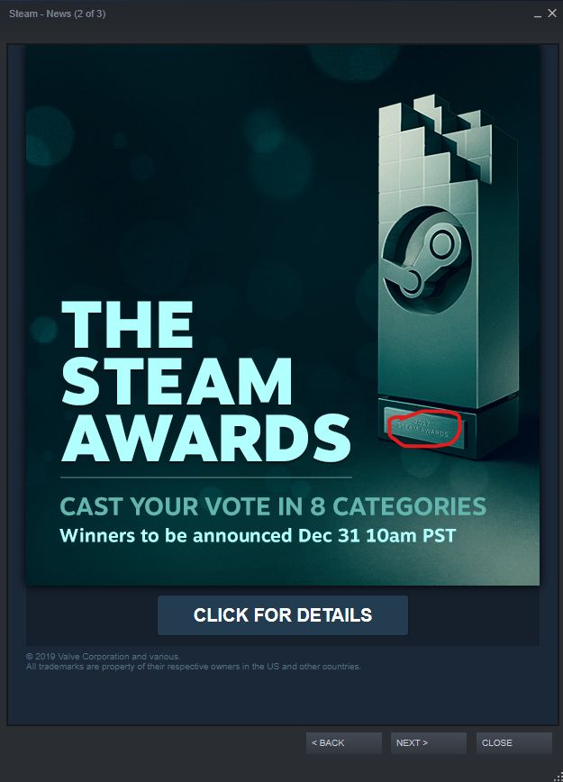 The Steam awards picture is a year or two outdated... | Scrolller