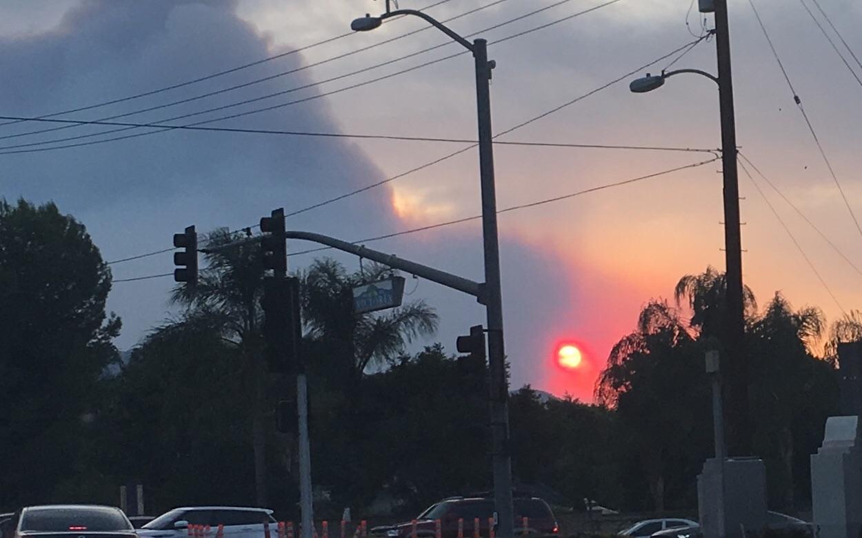 The sunset from La Sierra and Victoria today. | Scrolller