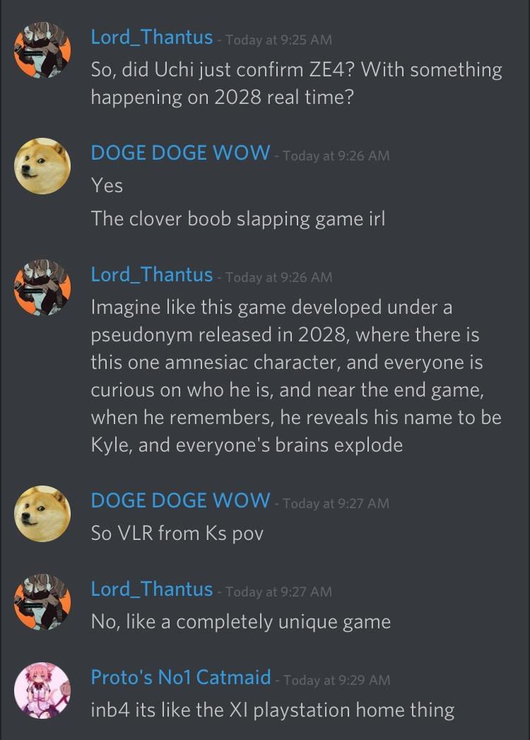 The True meaning behind Uchikoshi's cryptic answer to "Another Time" | Scrolller