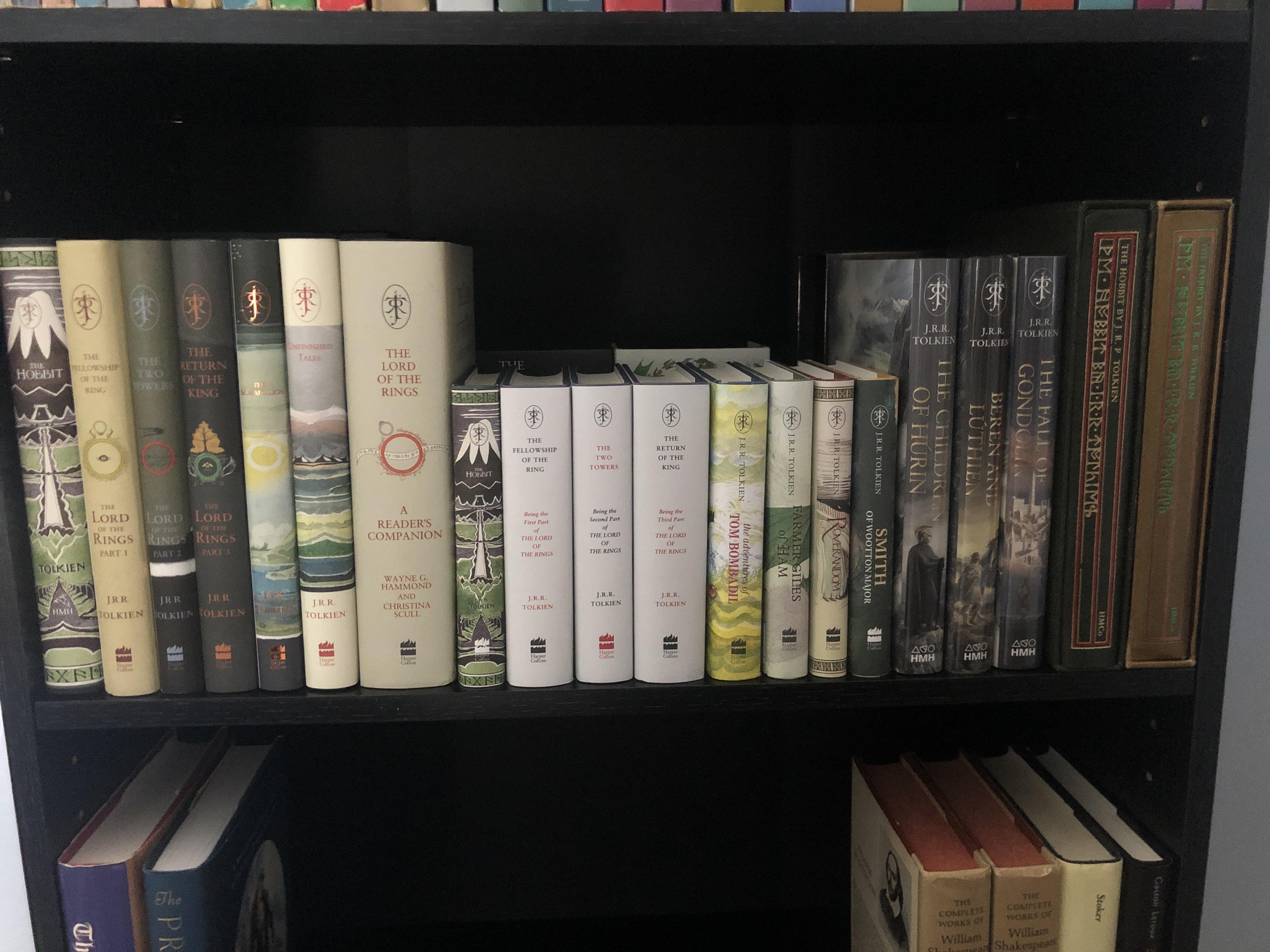 The way my Tolkien hardcovers all fit on my new bookcase | Scrolller