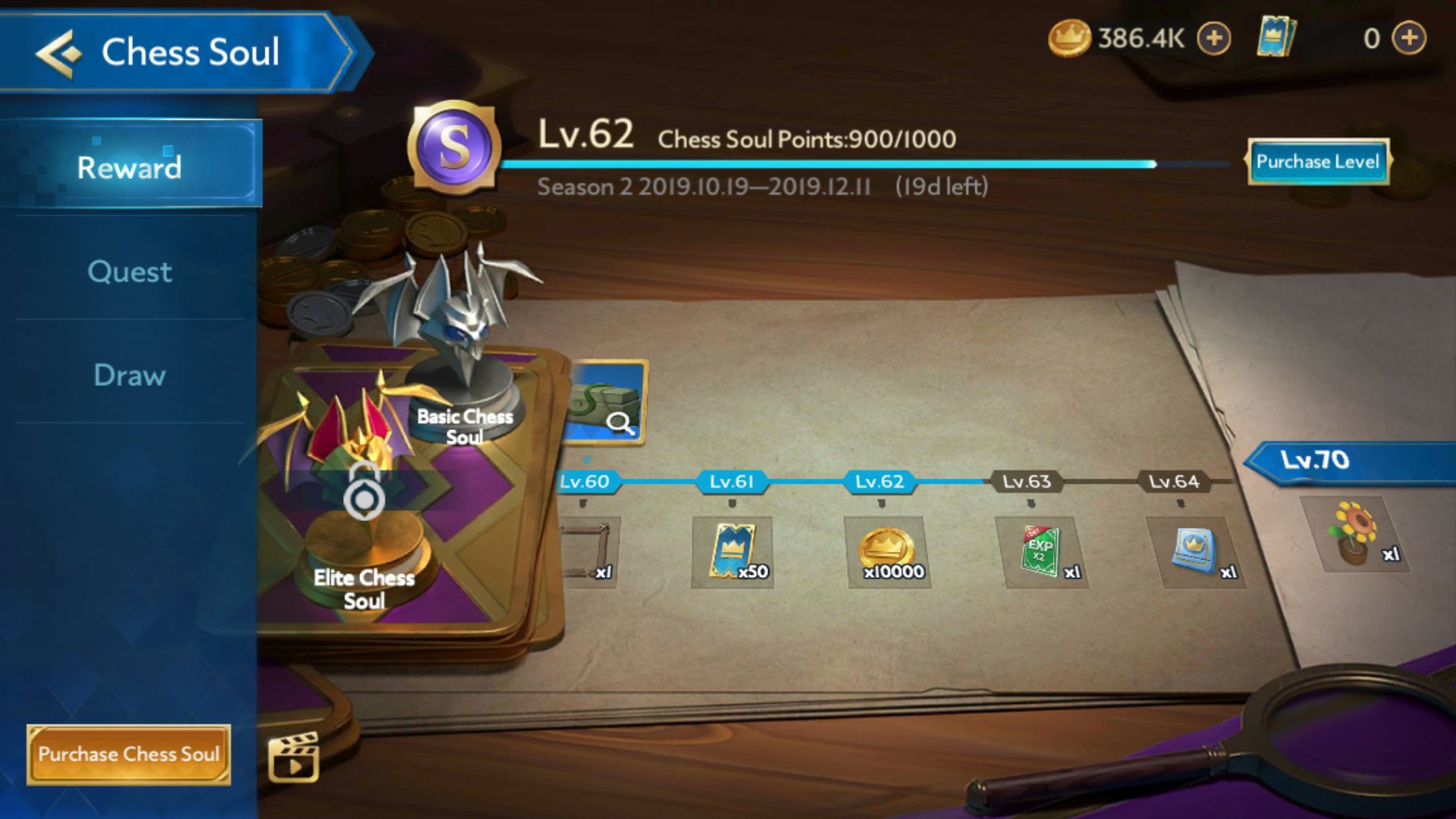 There is literally no reward after level 60 in basic chess soul. Okey then... | Scrolller