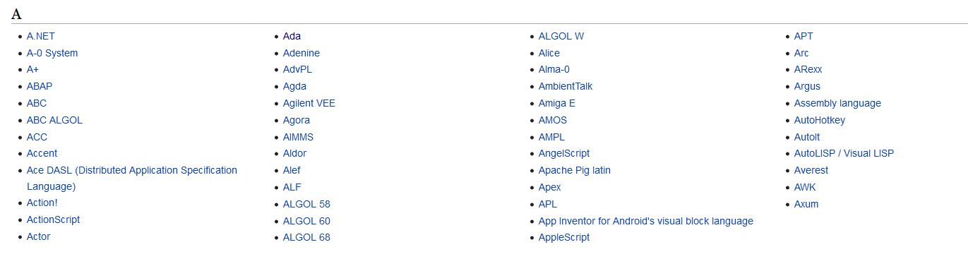 There's no programming language named A. We must seize the opportunity ... There's no programming language named A. We must seize the opportunity ...