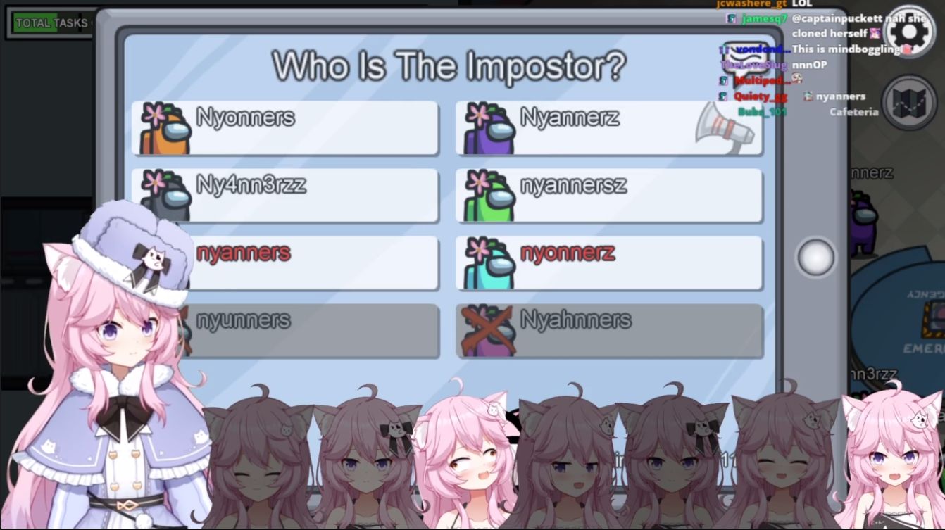 There's something... odd... about Nyanners' Among Us lobby | Scrolller