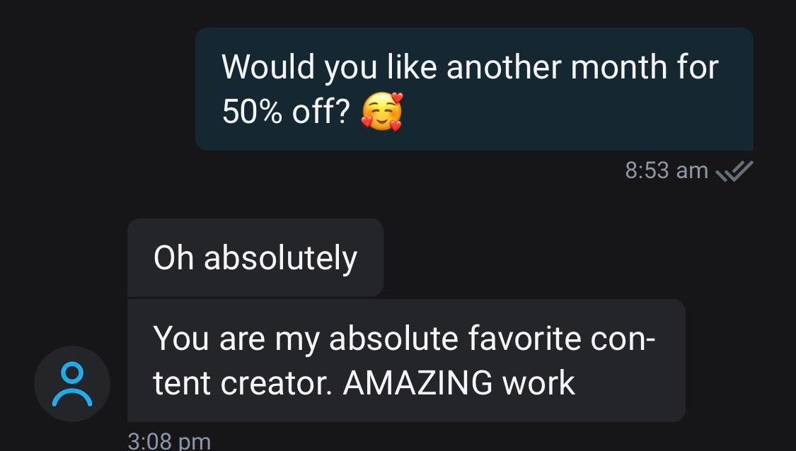 These compliments just keep coming 🙈 fuck, I love my job so much. Thank you to all of my fans! 💕 ...