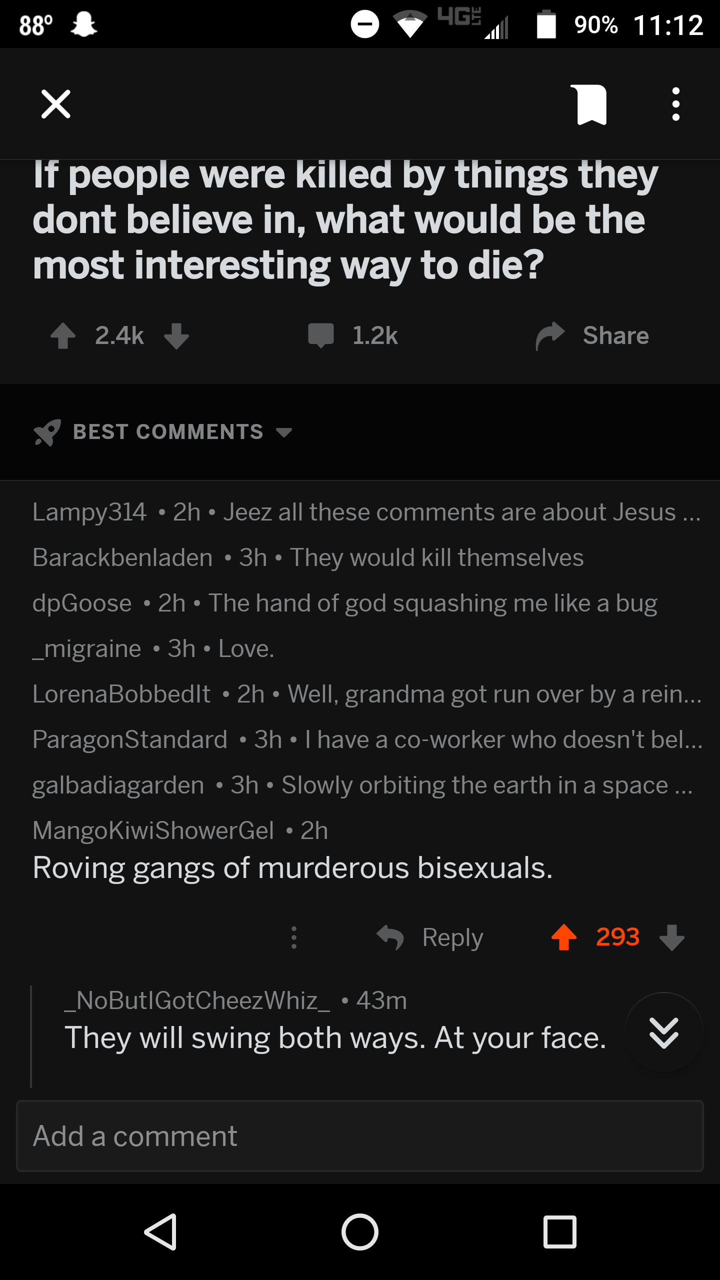 They'll swing both ways. At your face. | Scrolller