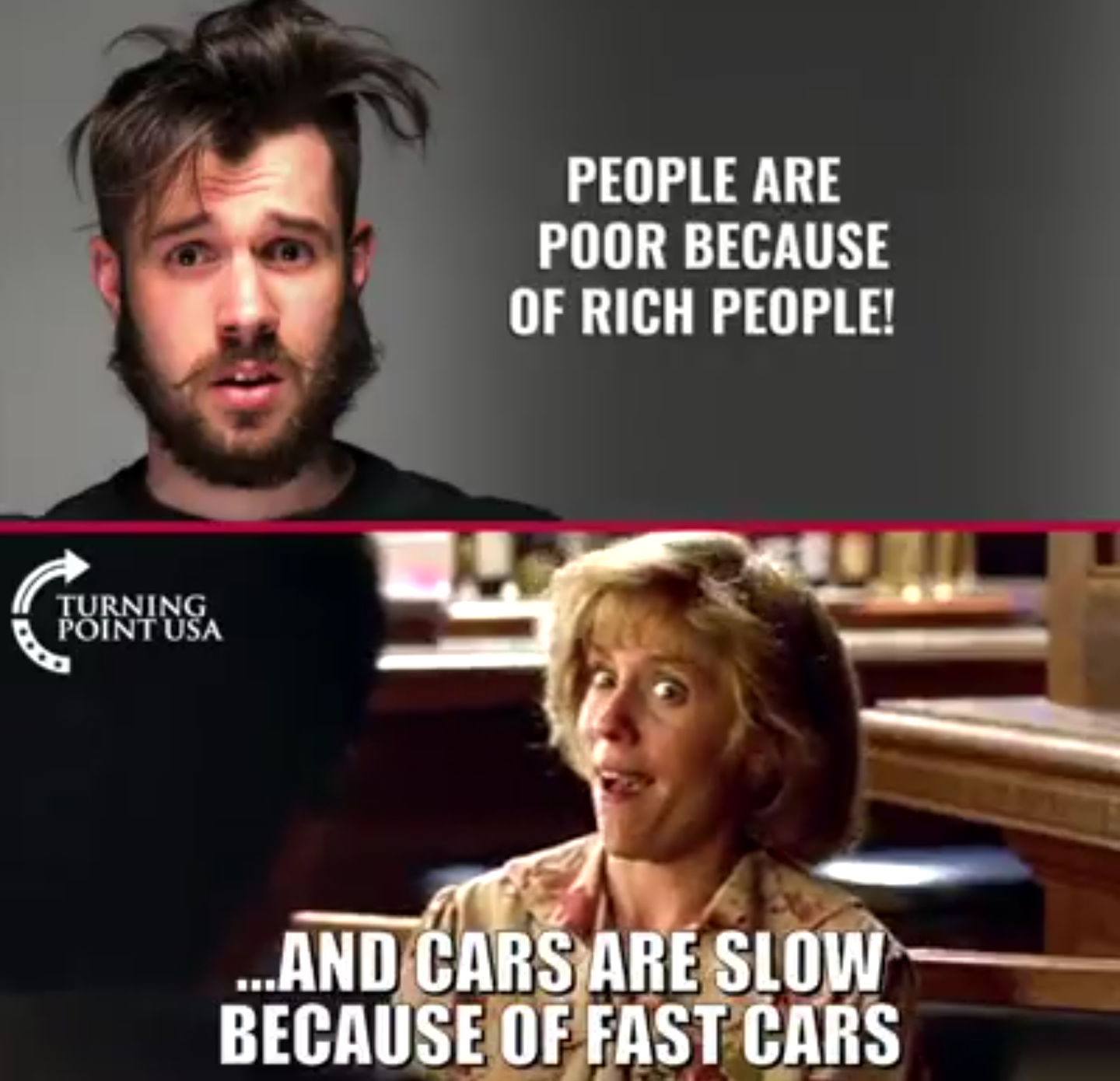 Thia is an actual Turning Point meme. | Scrolller