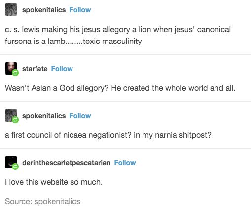 Things heating up in the Narnia fandom | Scrolller