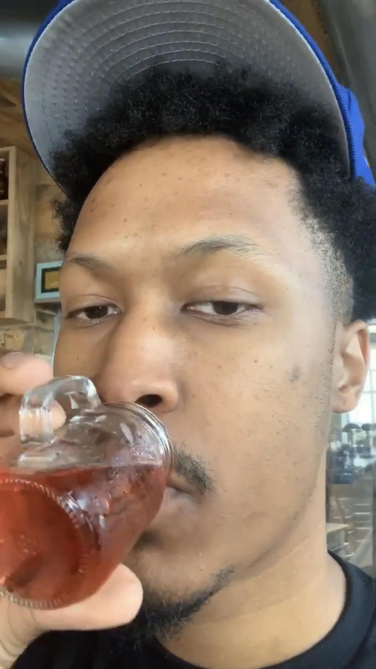 This boy got such a big head that the mug looks like a shot glass🗿 | Scrolller