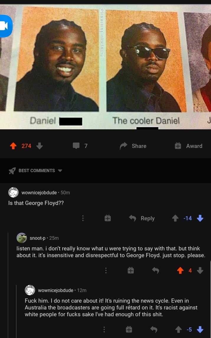 This guy doesn't care about George Floyd | Scrolller