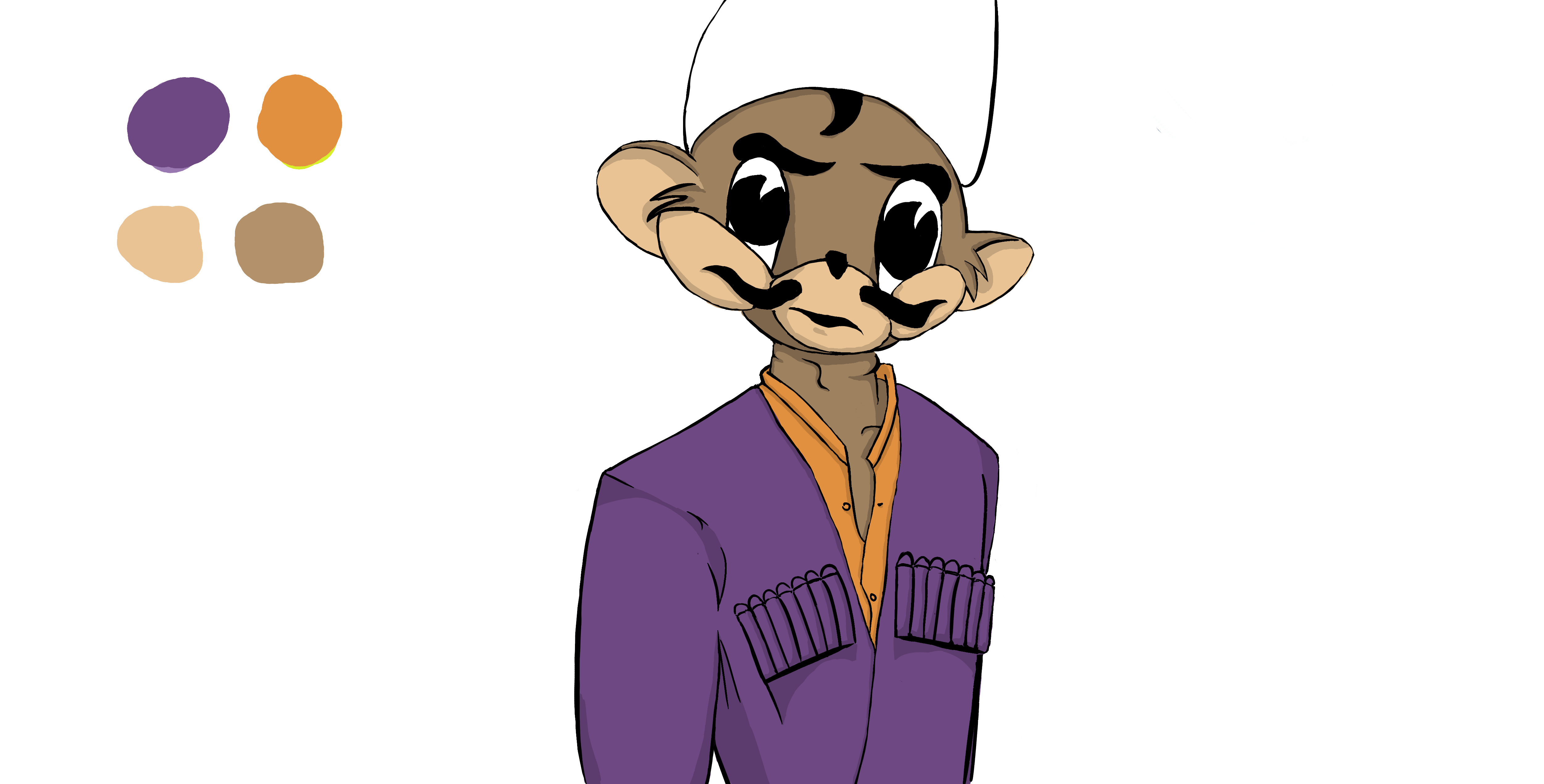 This guy I created based on old Georgian cartoon for the (very) short - (very) first animation ...