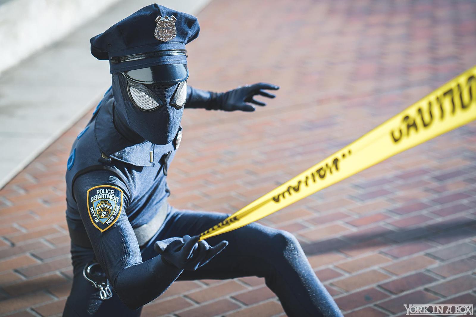 This guy made a SpiderCop cosplay and it rules! Part man, part spider, ALL COP! | Scrolller