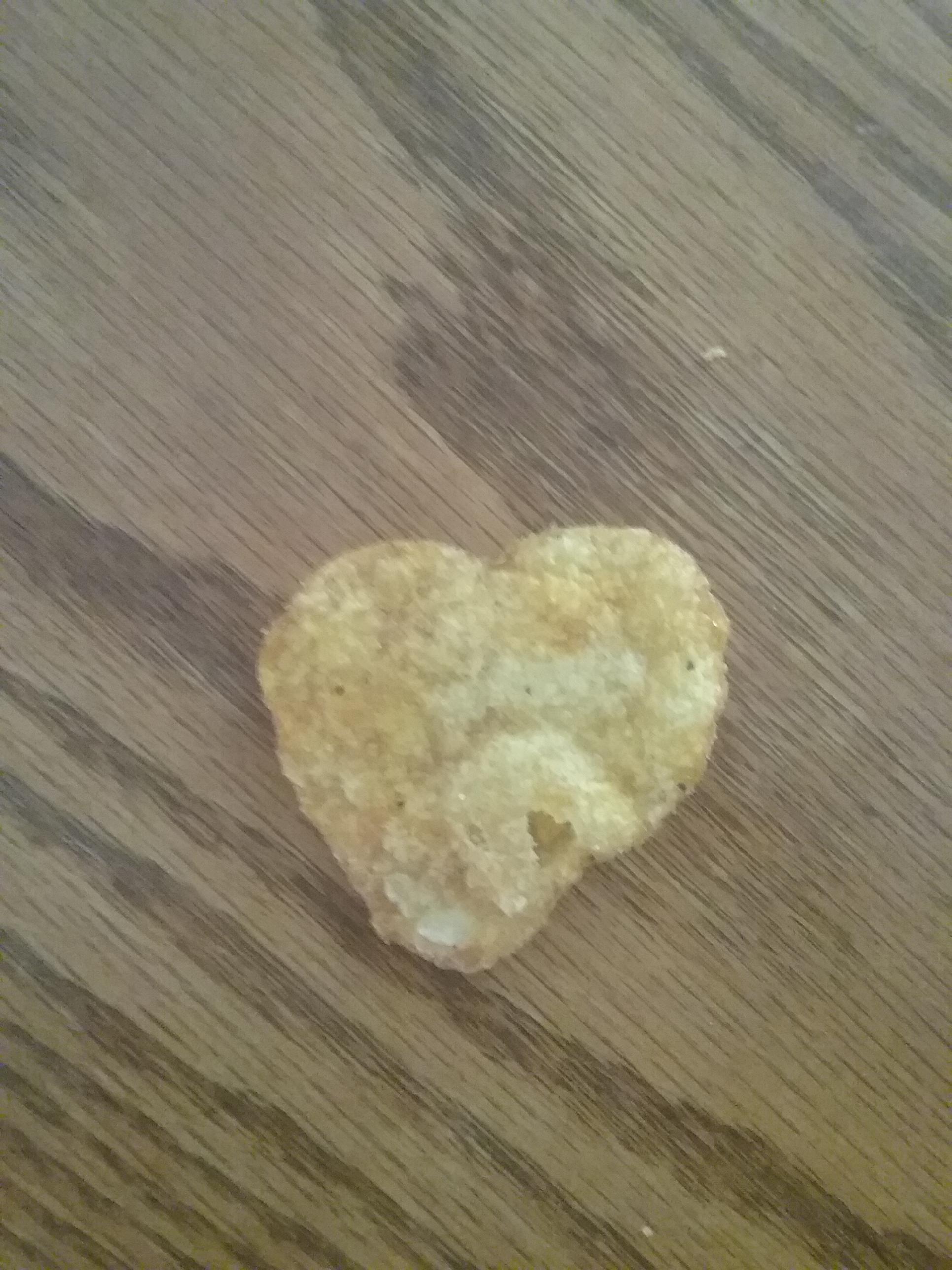 This heart shaped BBQ potato chip | Scrolller