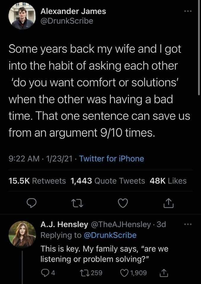 This is actually some solid advice regardless of relationship types. Just thought to share it ...