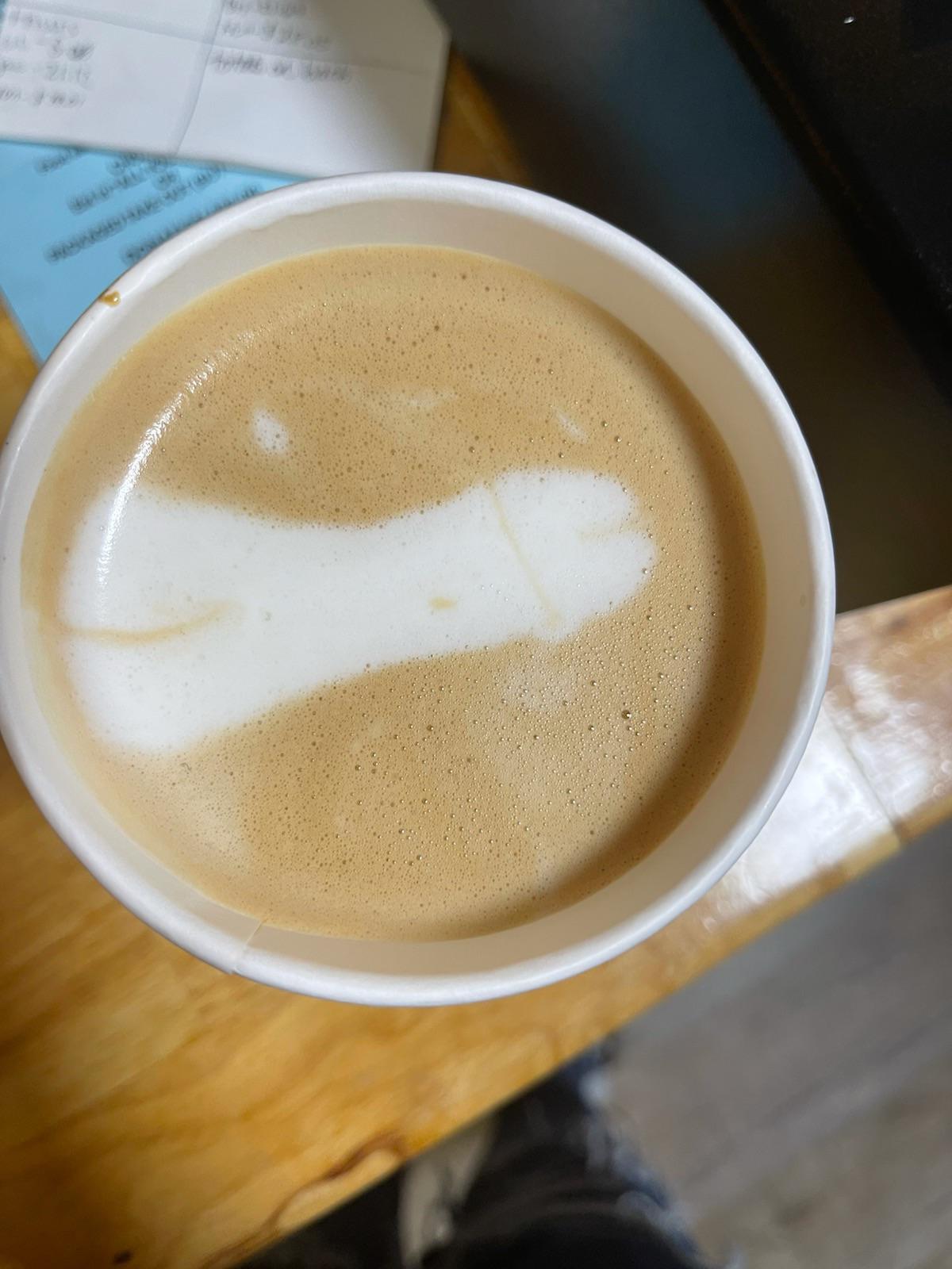 This Latté art my coworker made today. | Scrolller