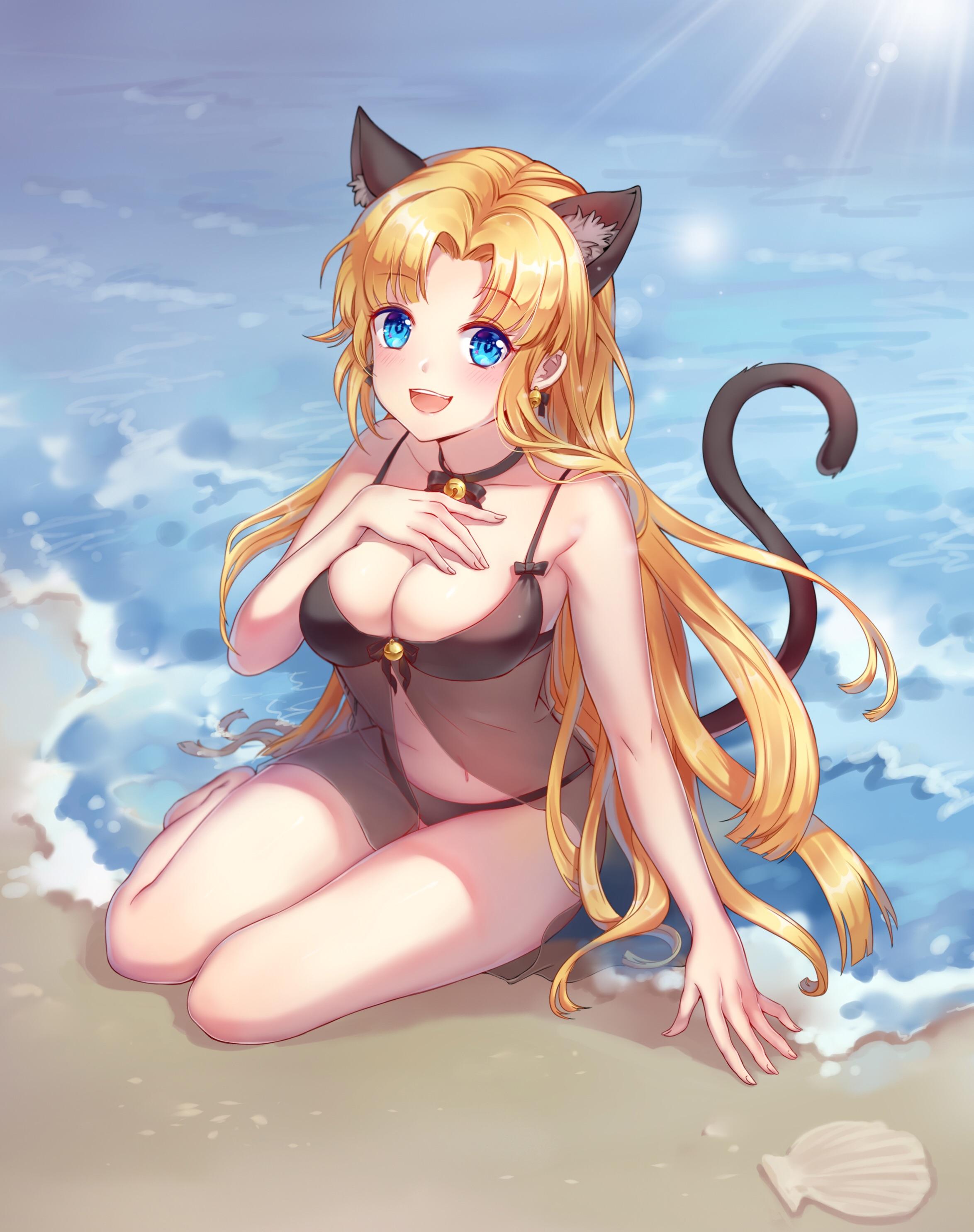 This Neko likes water | Scrolller