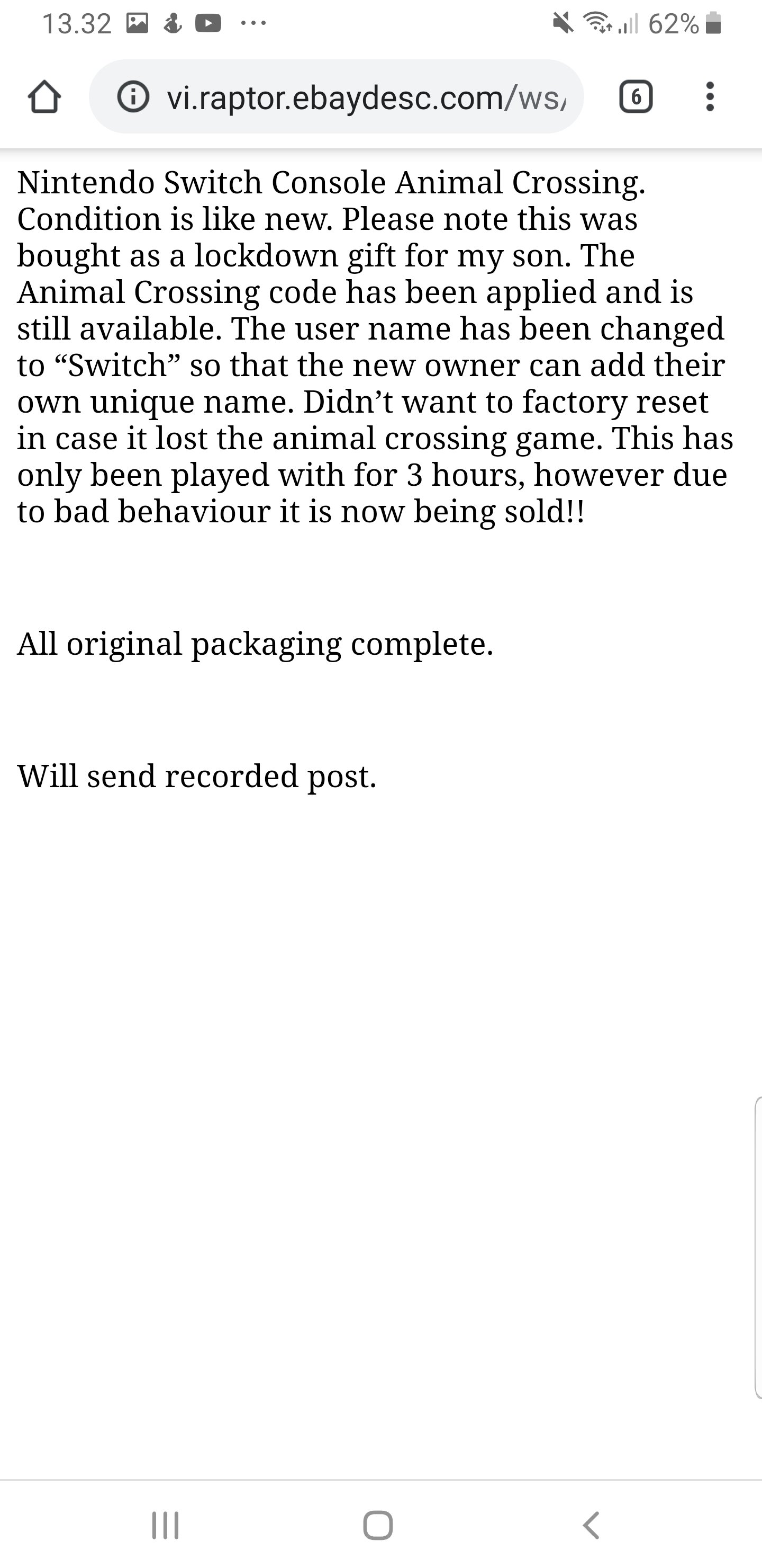 This Nintendo Switch being sold. Poor kid | Scrolller