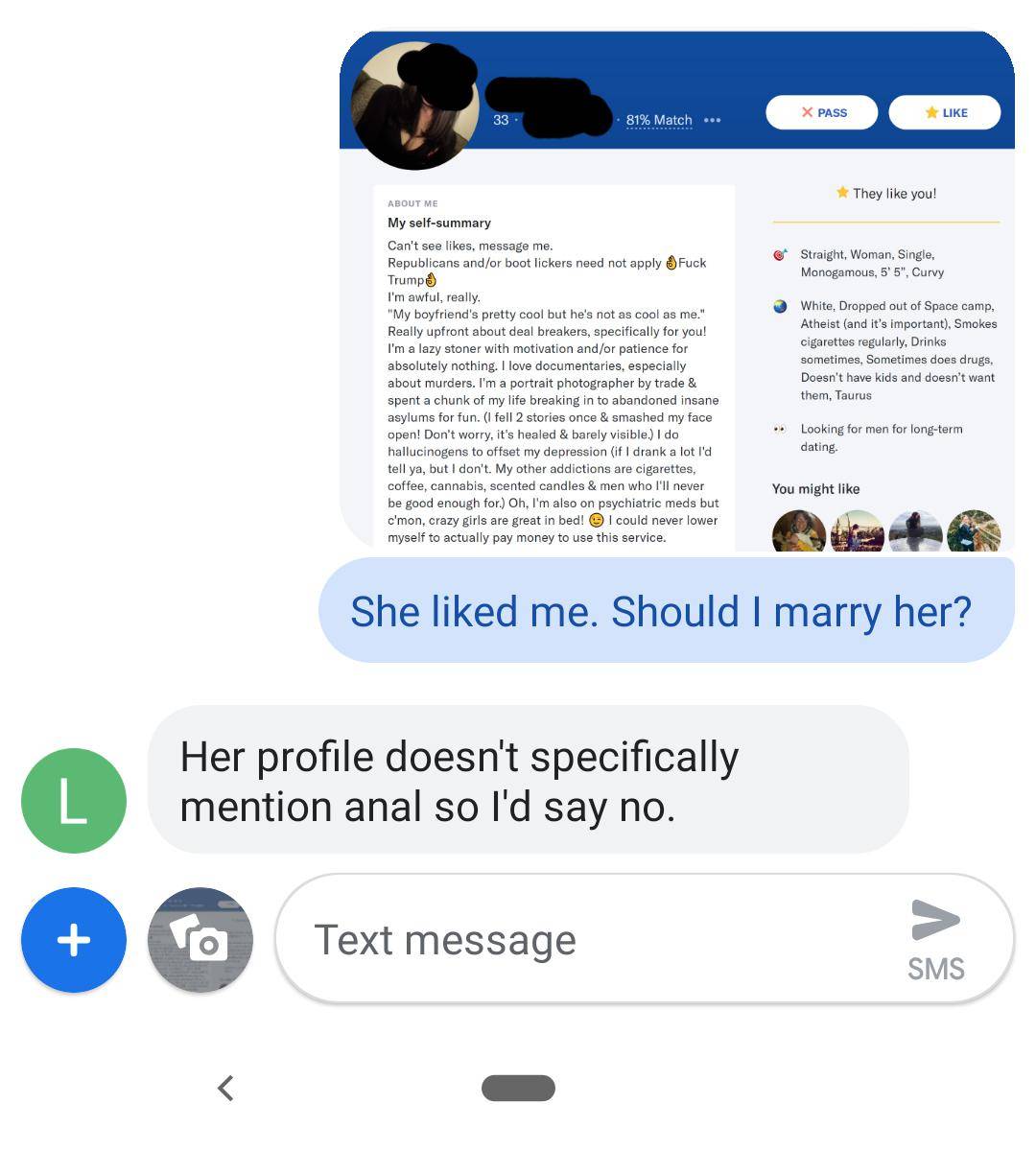 This profile is worth zooming in to read. | Scrolller