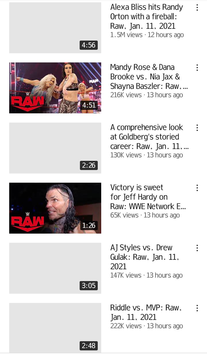 This storyline's on fire. 1.5 million views already. No other segment from RAW has even 300k yet ...