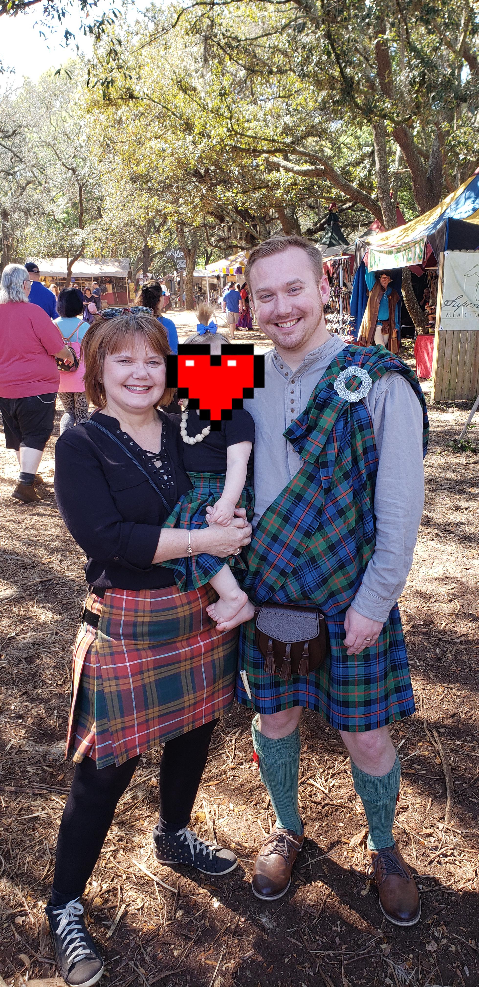 Three Generations at Ren Fest. I made my daughter's kilt. | Scrolller