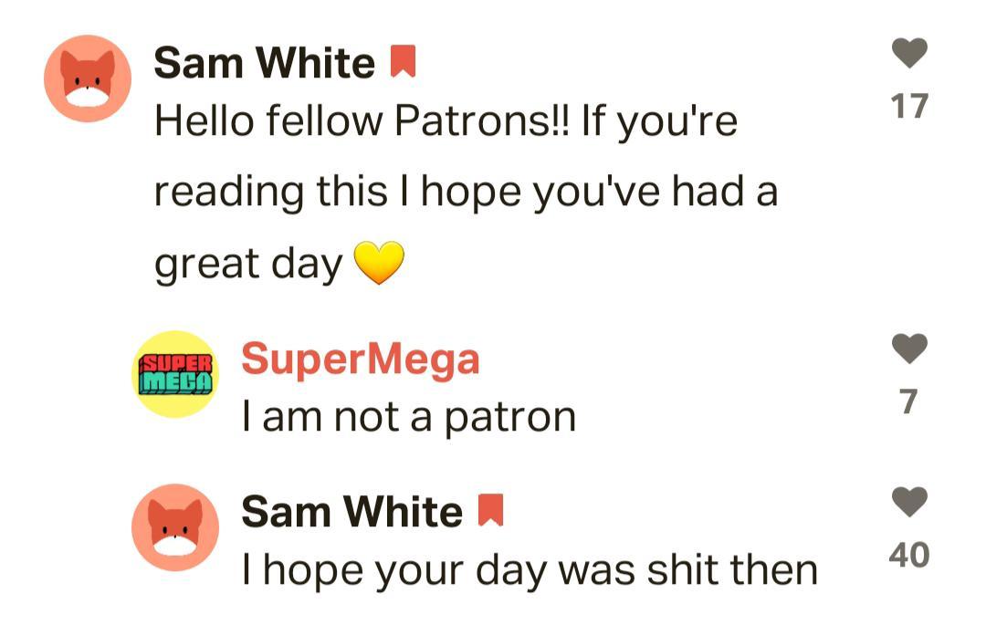 Throwback to the time I ratioed SuperMega | Scrolller