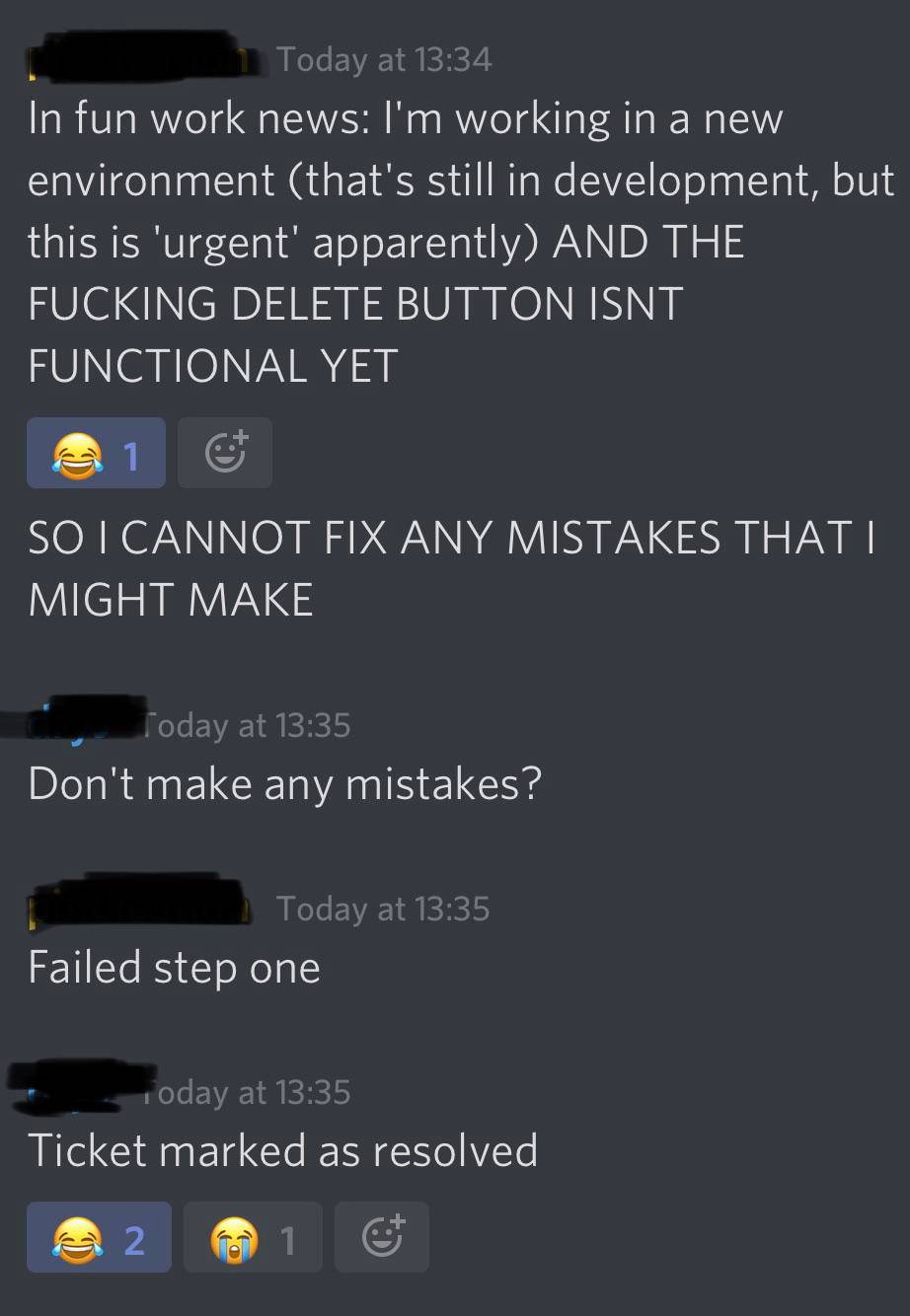 Ticket marked as resolved (from a discord server chat) | Scrolller